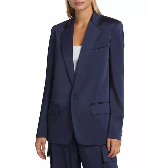 A.L.C. | Jackets & Coats | New Alc Axel Satin Jacket In Evening Blue ...